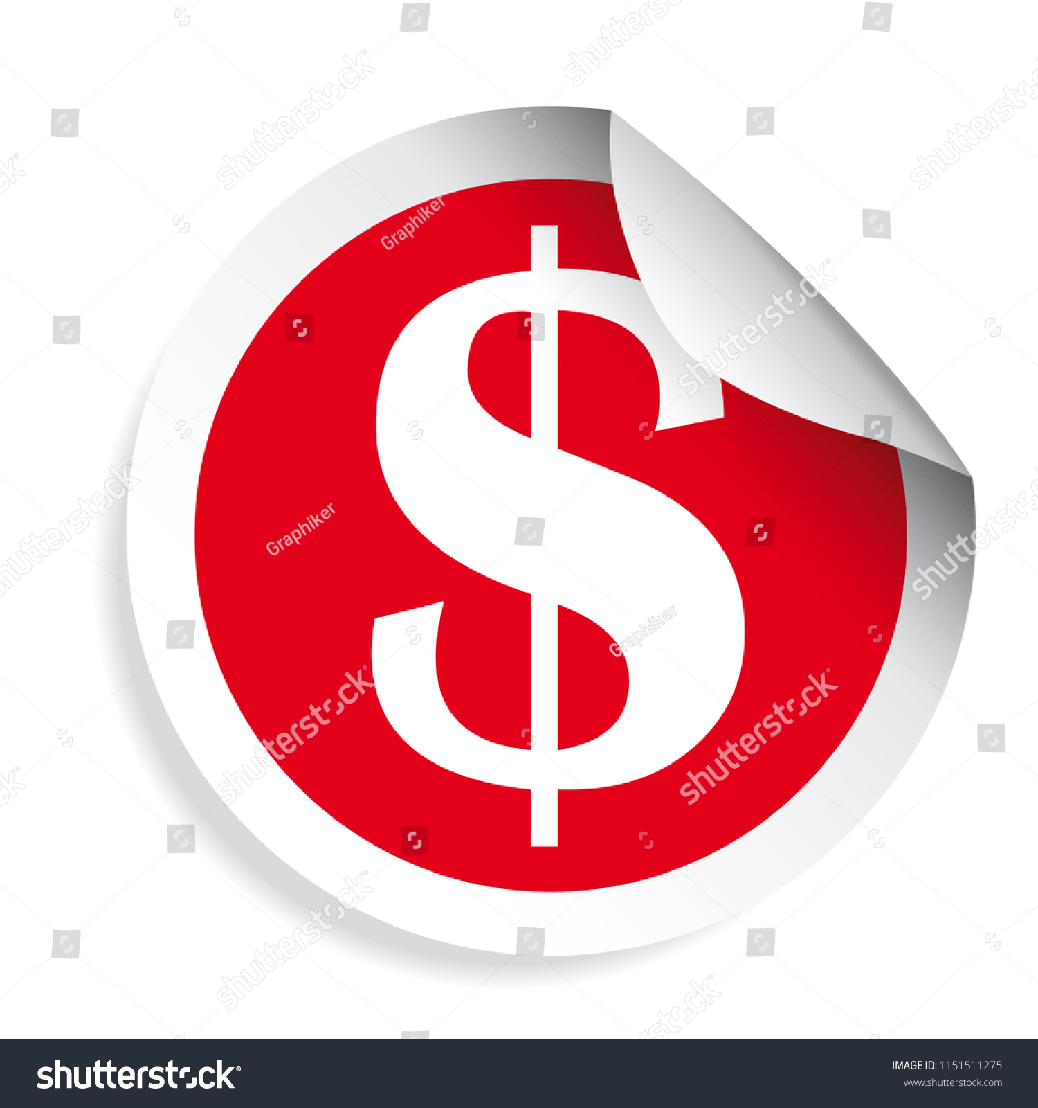 Us Dollar Sign Sticker Label Vector: เวกเตอร์สต็อก (ปลอดค่าลิขสิทธิ์ ...