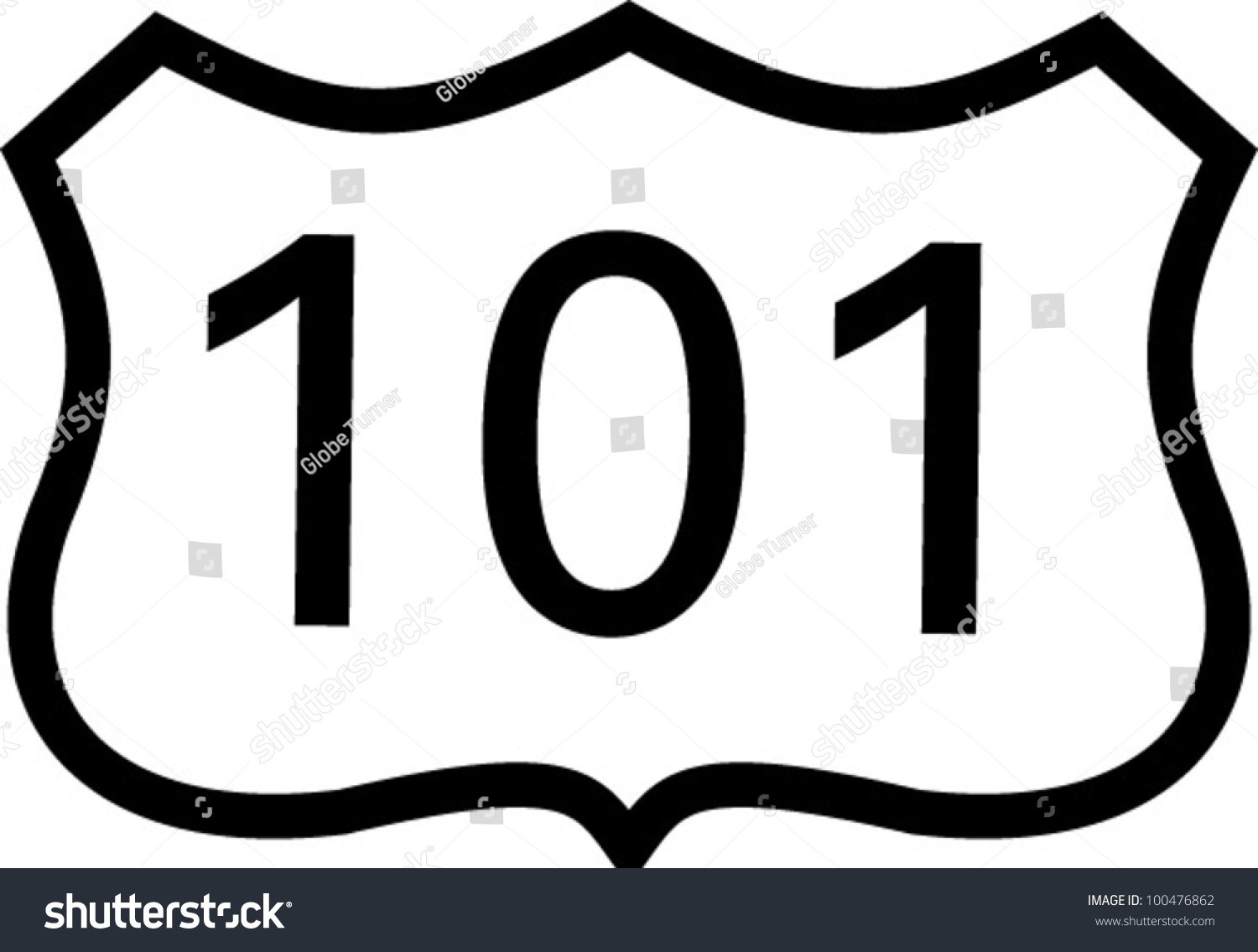 Us 101 Highway Sign Stock Vector 100476862 - Shutterstock