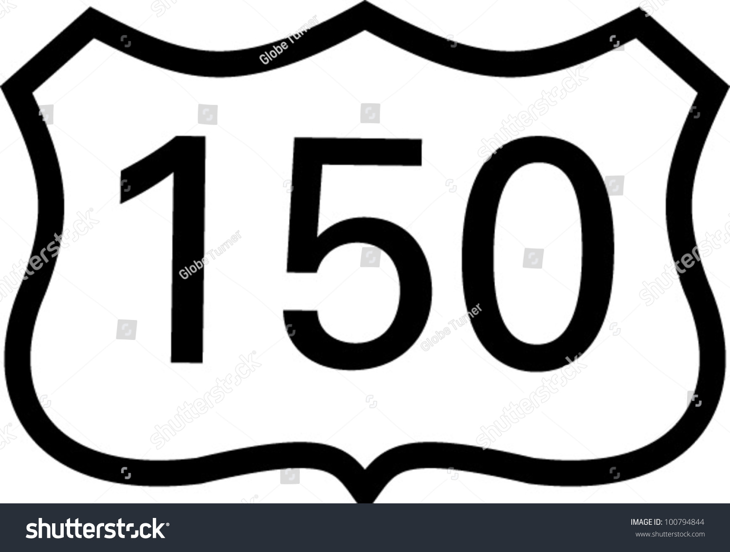 Us 150 Highway Sign Stock Vector (Royalty Free) 100794844