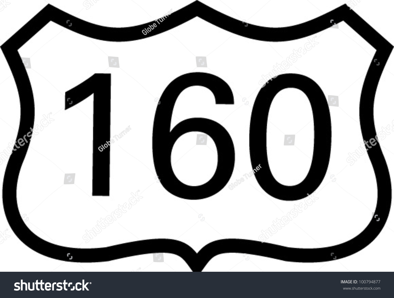 Us 160 Highway Sign Stock Vector (Royalty Free) 100794877 | Shutterstock