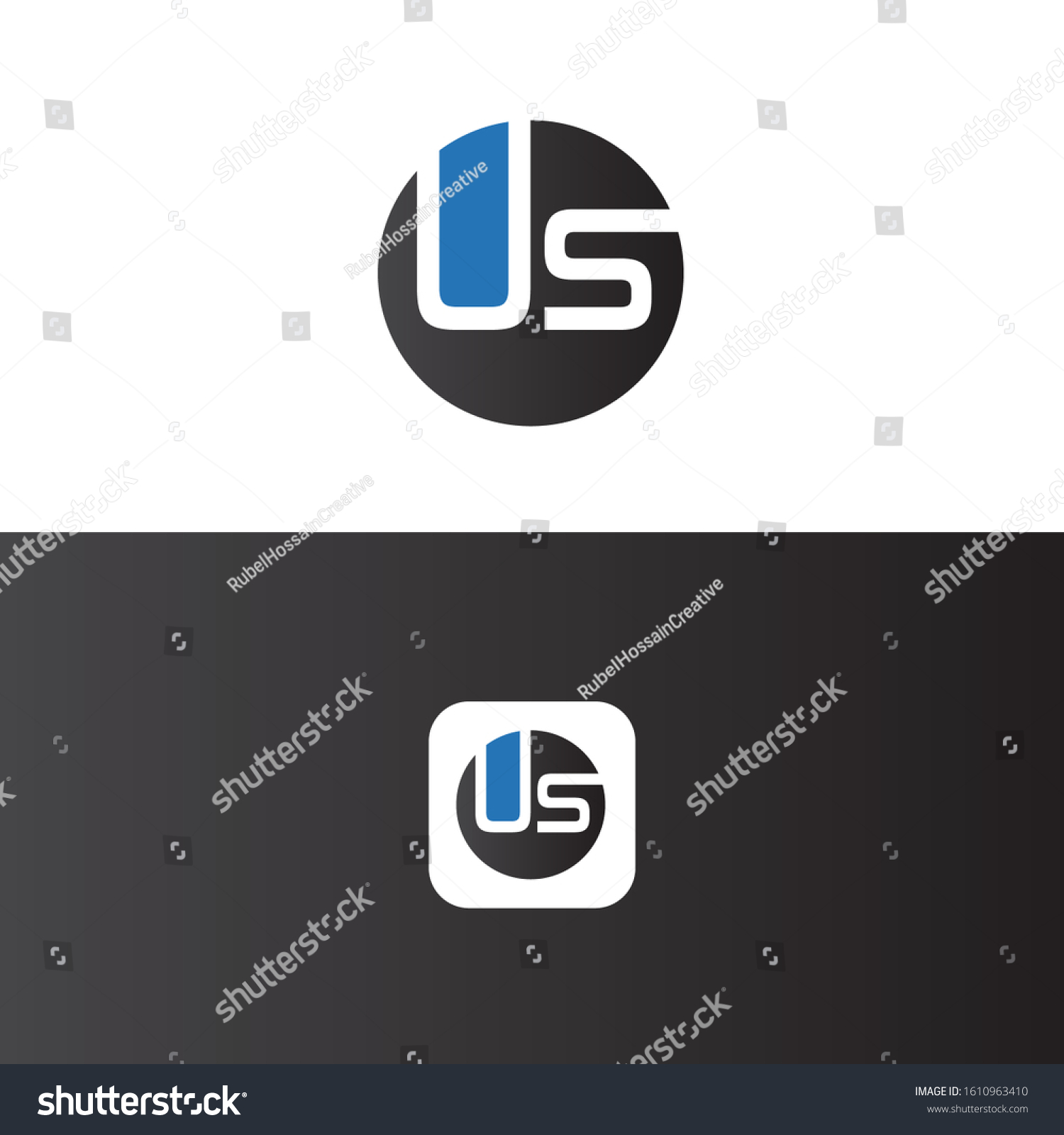 Us Letter Logo Design Template Vector Stock Vector (Royalty Free ...