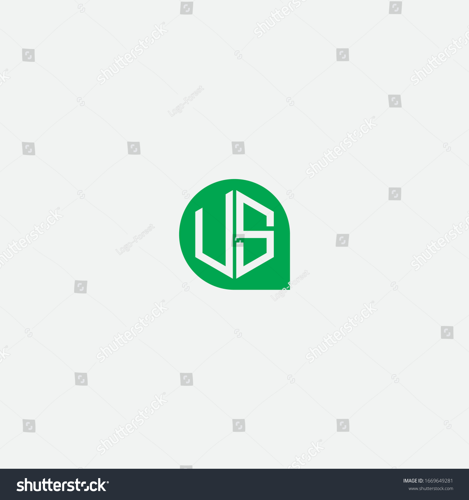 Us Logo Design Creative Sign Stock Vector (Royalty Free) 1669649281 ...