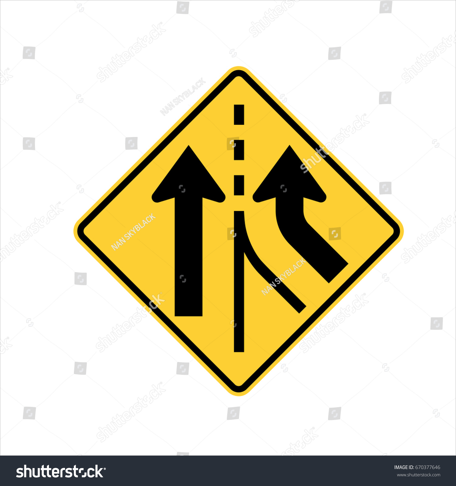 3,603 Road merge sign Images, Stock Photos & Vectors | Shutterstock