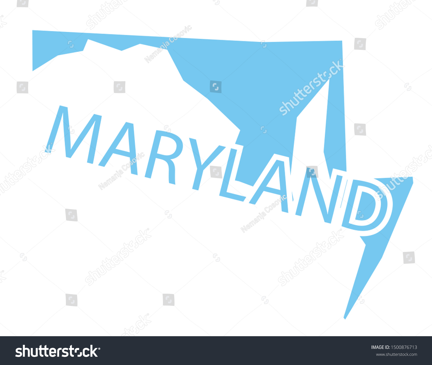 Us State Maryland Map Vector Illustration Stock Vector (Royalty Free ...