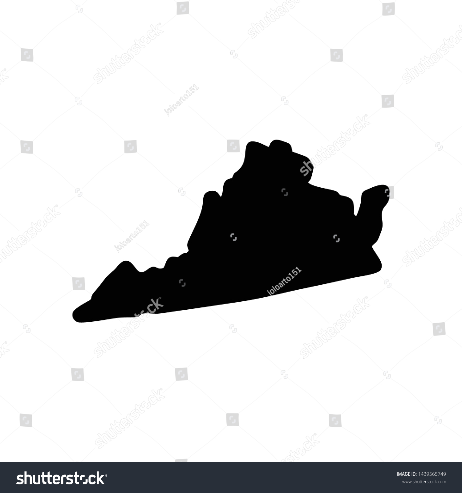 Us States Map Icon Vector Logo Stock Vector (Royalty Free) 1439565749