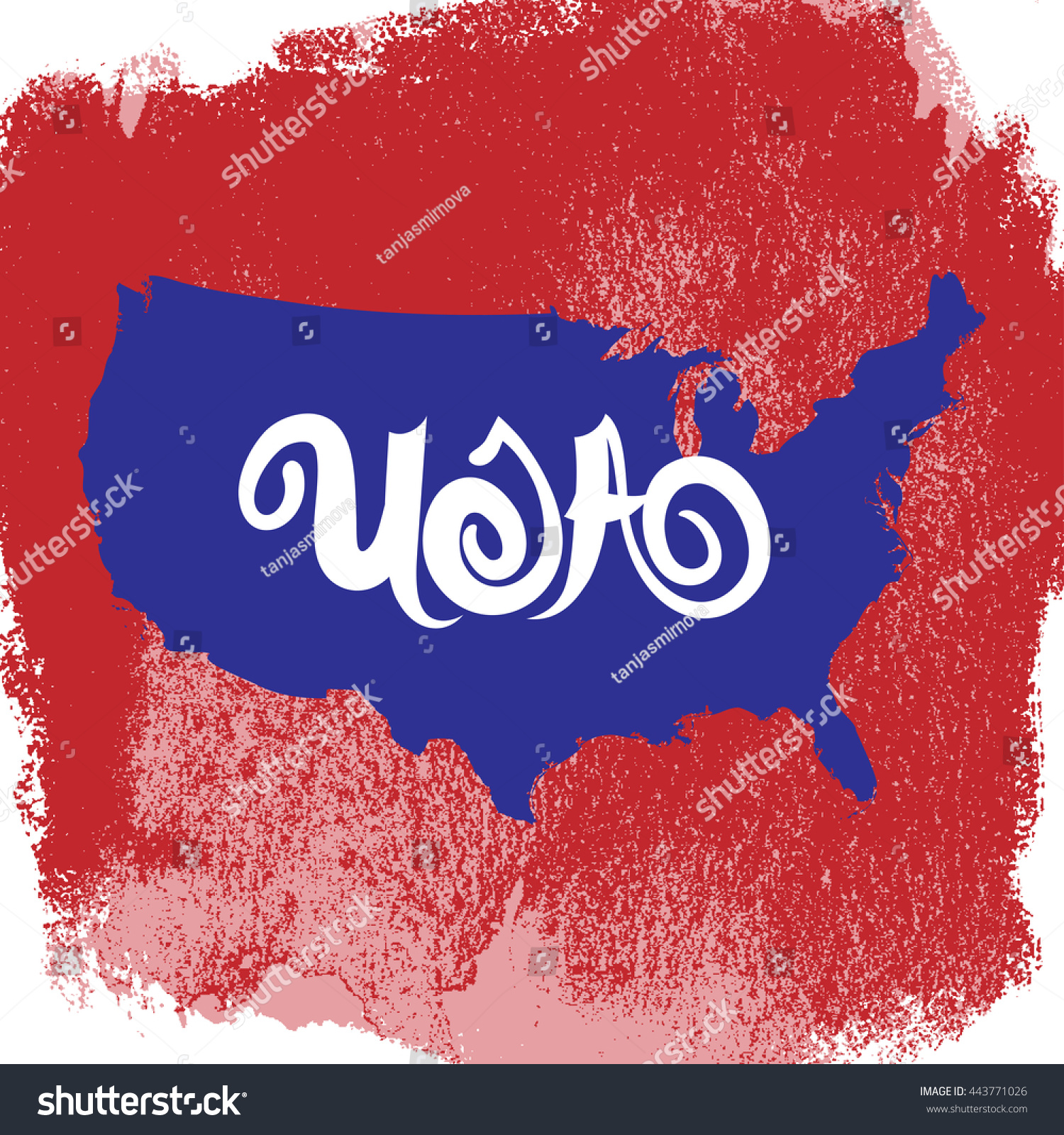 Usa Abstract Map Vector Grunge Background Stock Vector (Royalty Free ...