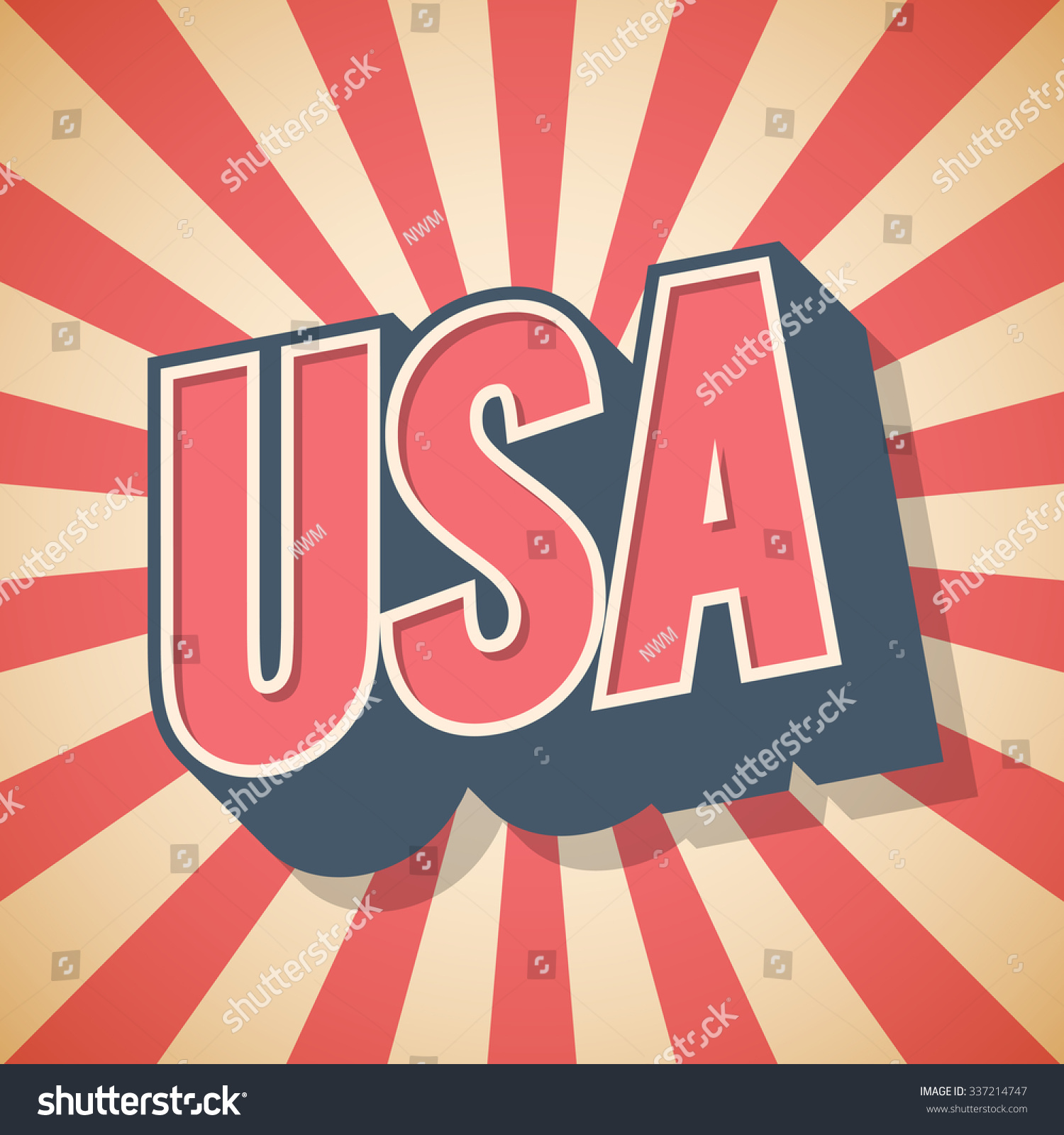 Usa Comic Poster Background Vector Illustration Stock Vector (Royalty ...