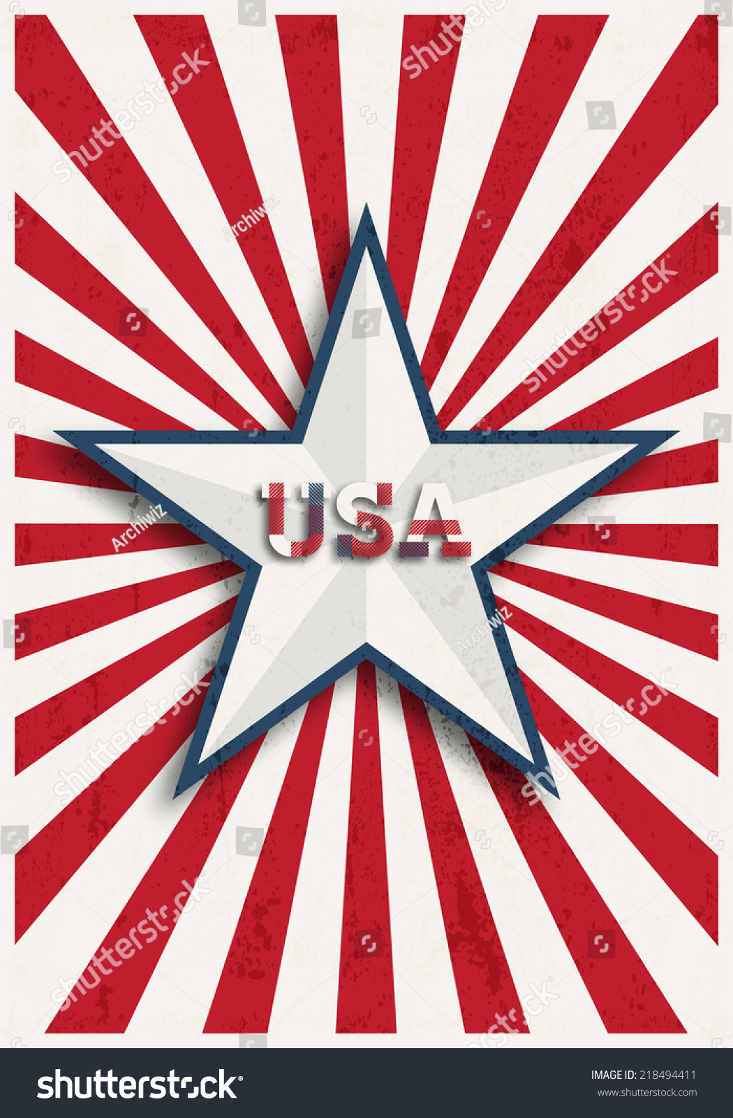 Usa Flag Concept Poster Vector Design Stock Vector (Royalty Free ...
