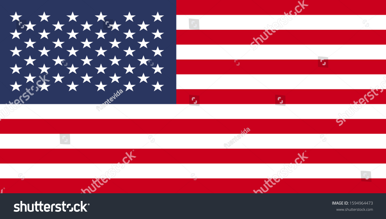 Usa Flag Illustration Vector Rectangle Design Stock Vector (Royalty ...