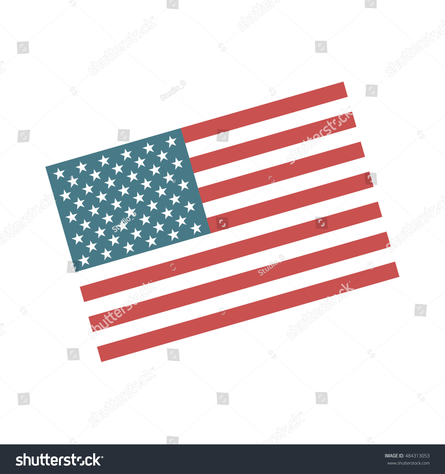 Usa Flag Symbol Stock Vector (Royalty Free) 484313053 | Shutterstock
