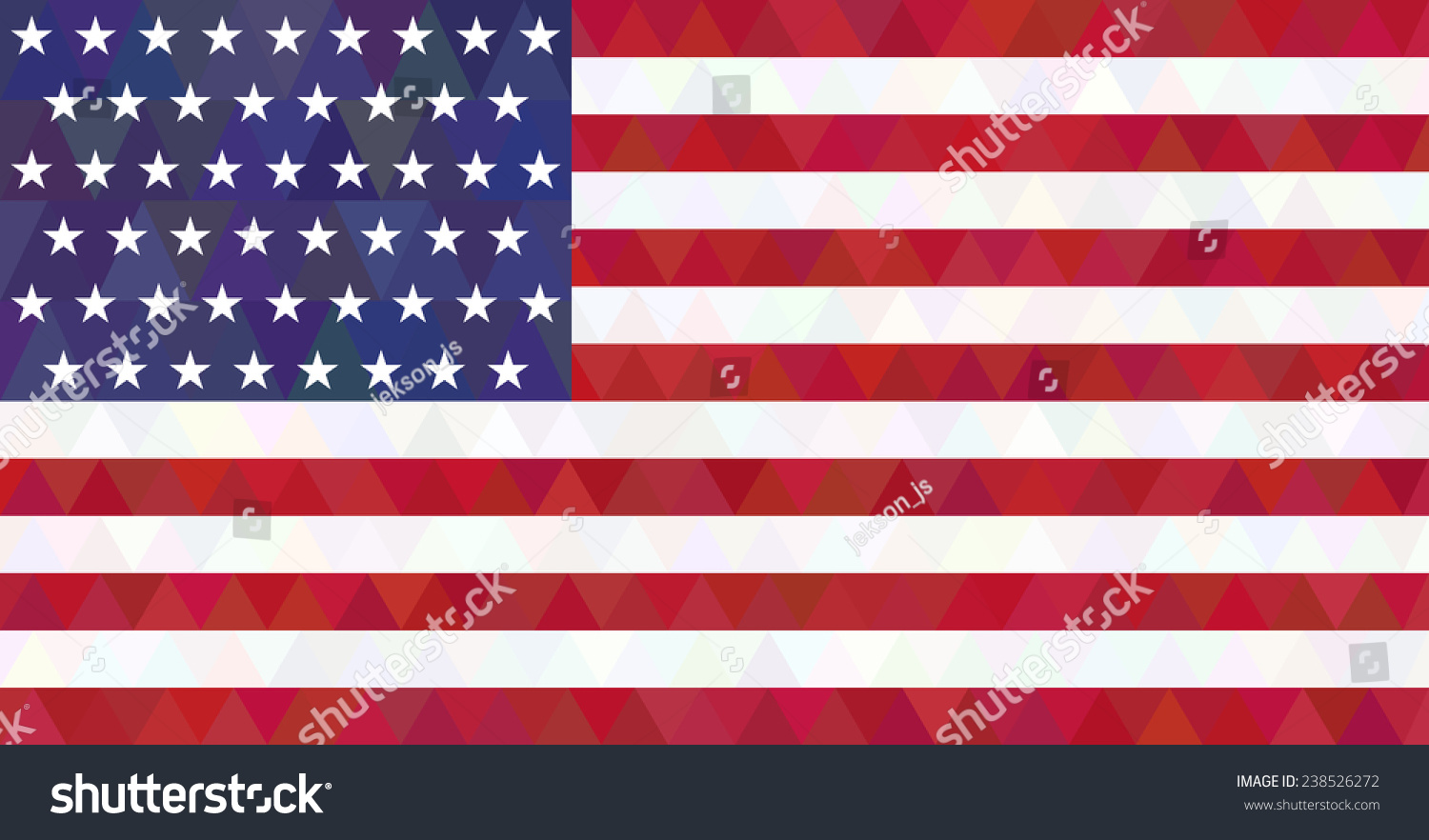Usa Flag Triangle Style Vector Illustration Stock Vector (Royalty Free ...