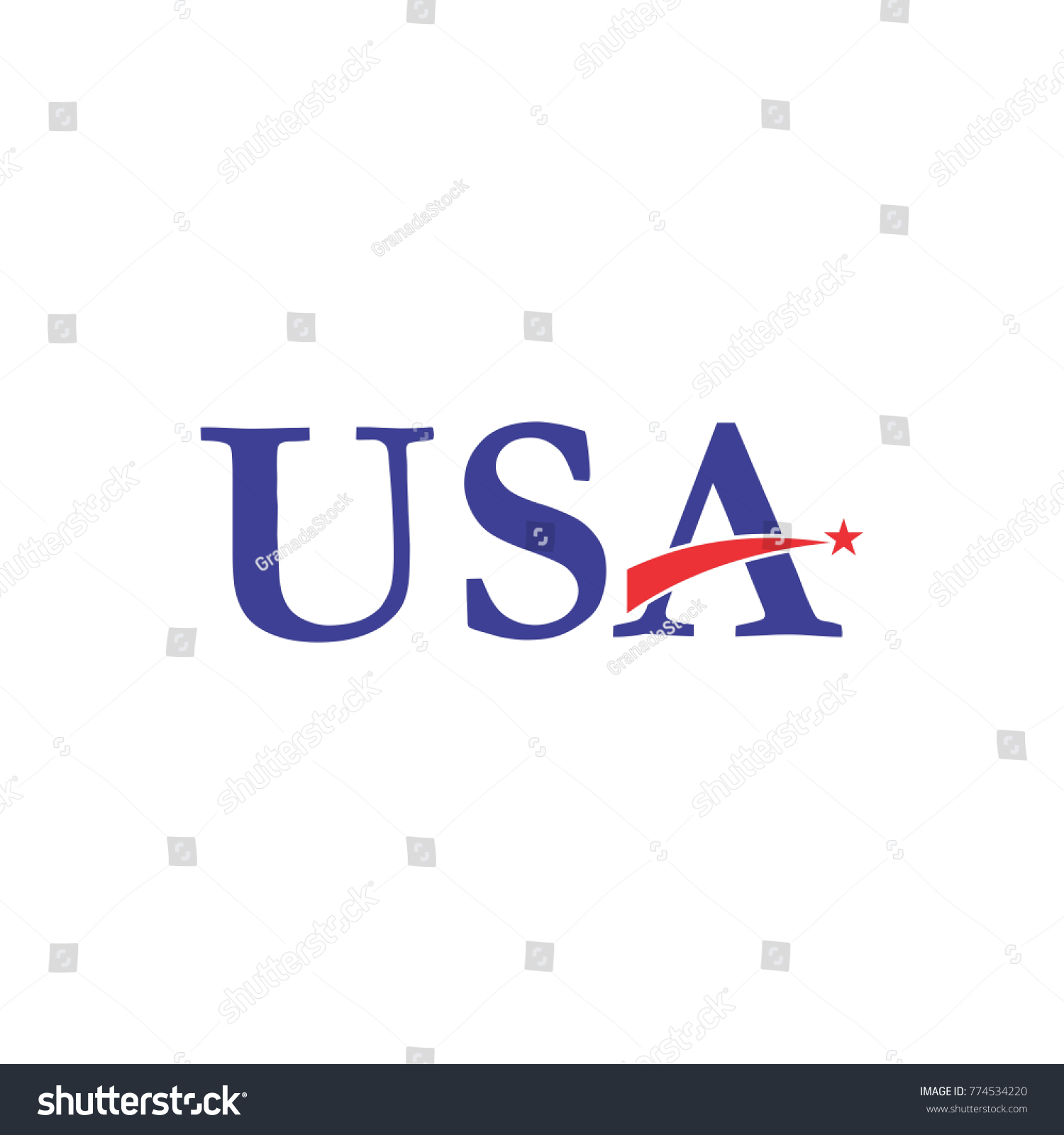 Usa Logo Letter: vector de stock (libre de regalías) 774534220 ...
