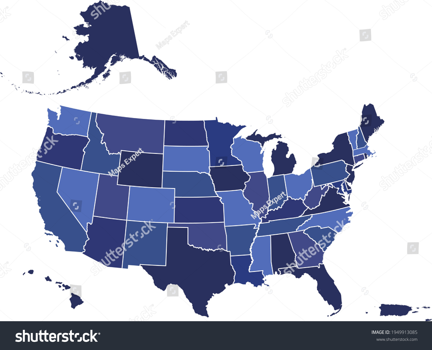 Usa Map Blank Printable Downloadable: เวกเตอร์สต็อก (ปลอดค่าลิขสิทธิ์ ...