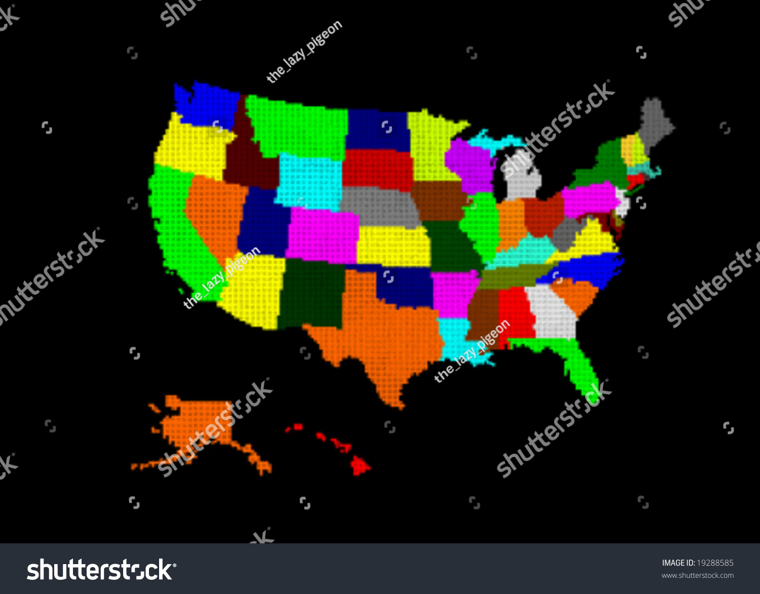 Usa Map Color Balls Vector Illustration: Stock-Vektorgrafik (Lizenzfrei ...