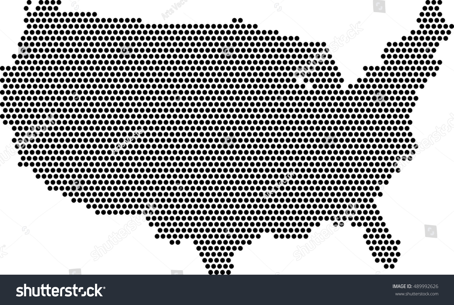 Usa Map Fill Dots Vector Background: เวกเตอร์สต็อก (ปลอดค่าลิขสิทธิ์ ...