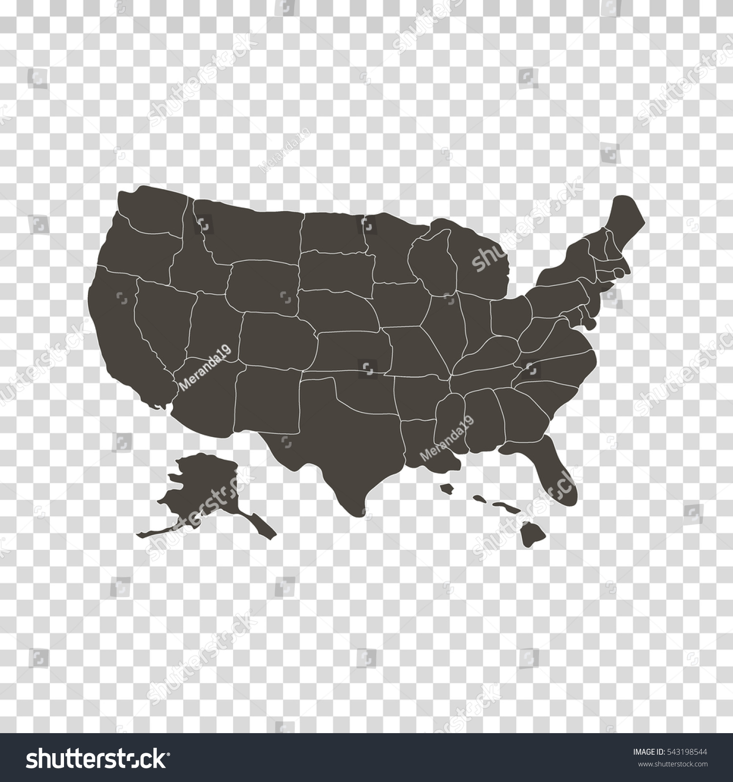 17,685 Grey united states map Stock Illustrations, Images & Vectors ...