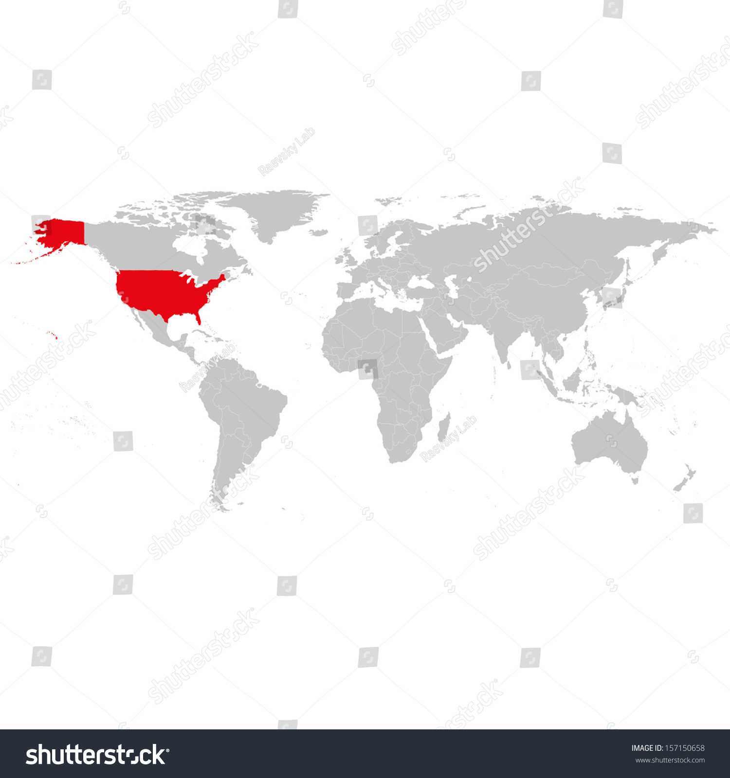 Usa Map World Vector 스톡 벡터(로열티 프리) 157150658 | Shutterstock
