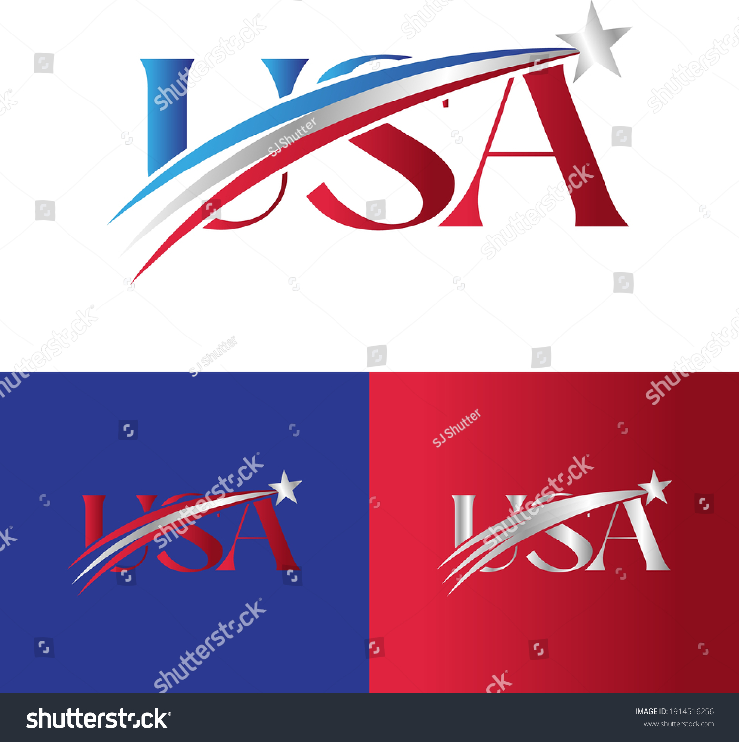 Usa Star Logo Vector Illustration Stock Vector (Royalty Free ...
