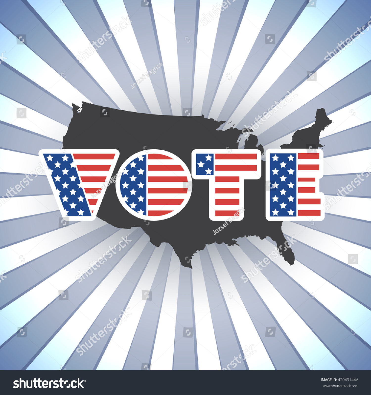 Usa Voting Design Concept Stock Vector (Royalty Free) 420491446 ...