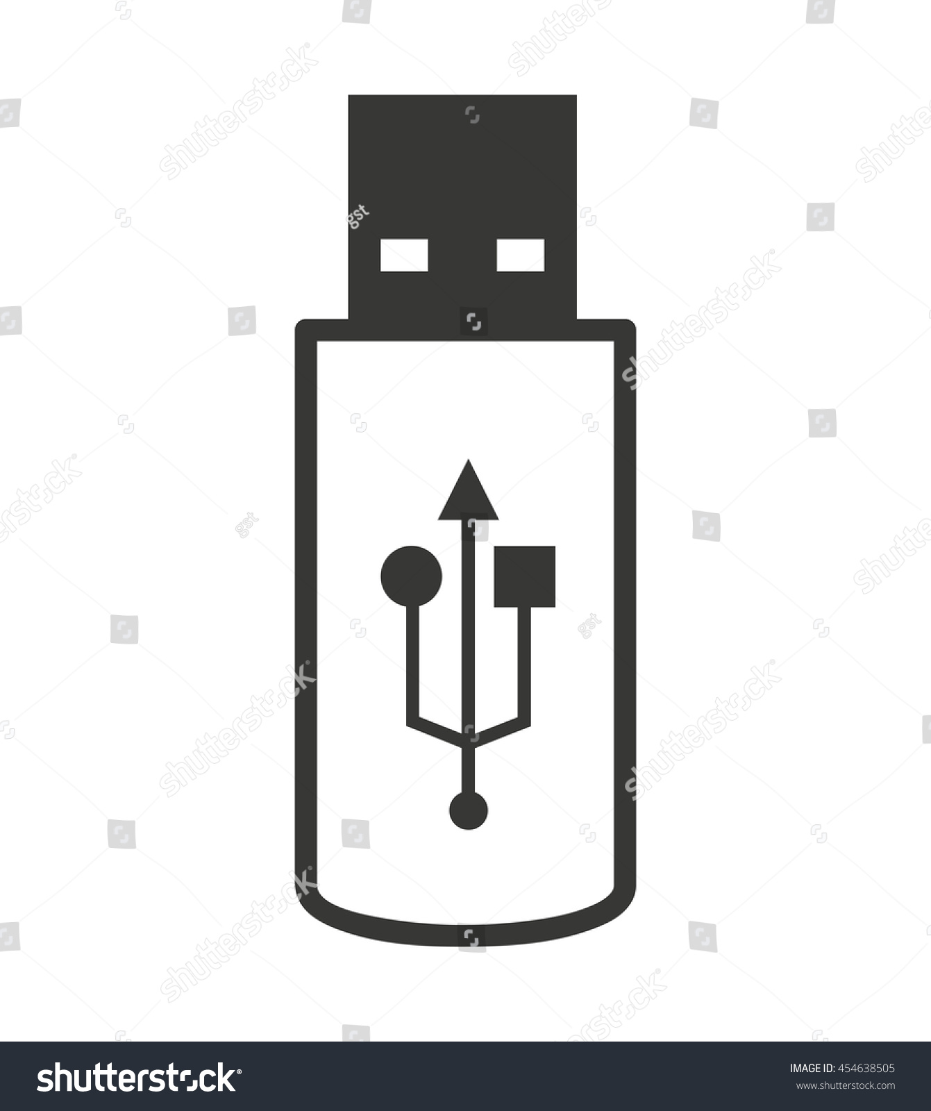 Usb Connection Plug Icon Graphic Isolated Stock Vector (Royalty Free ...