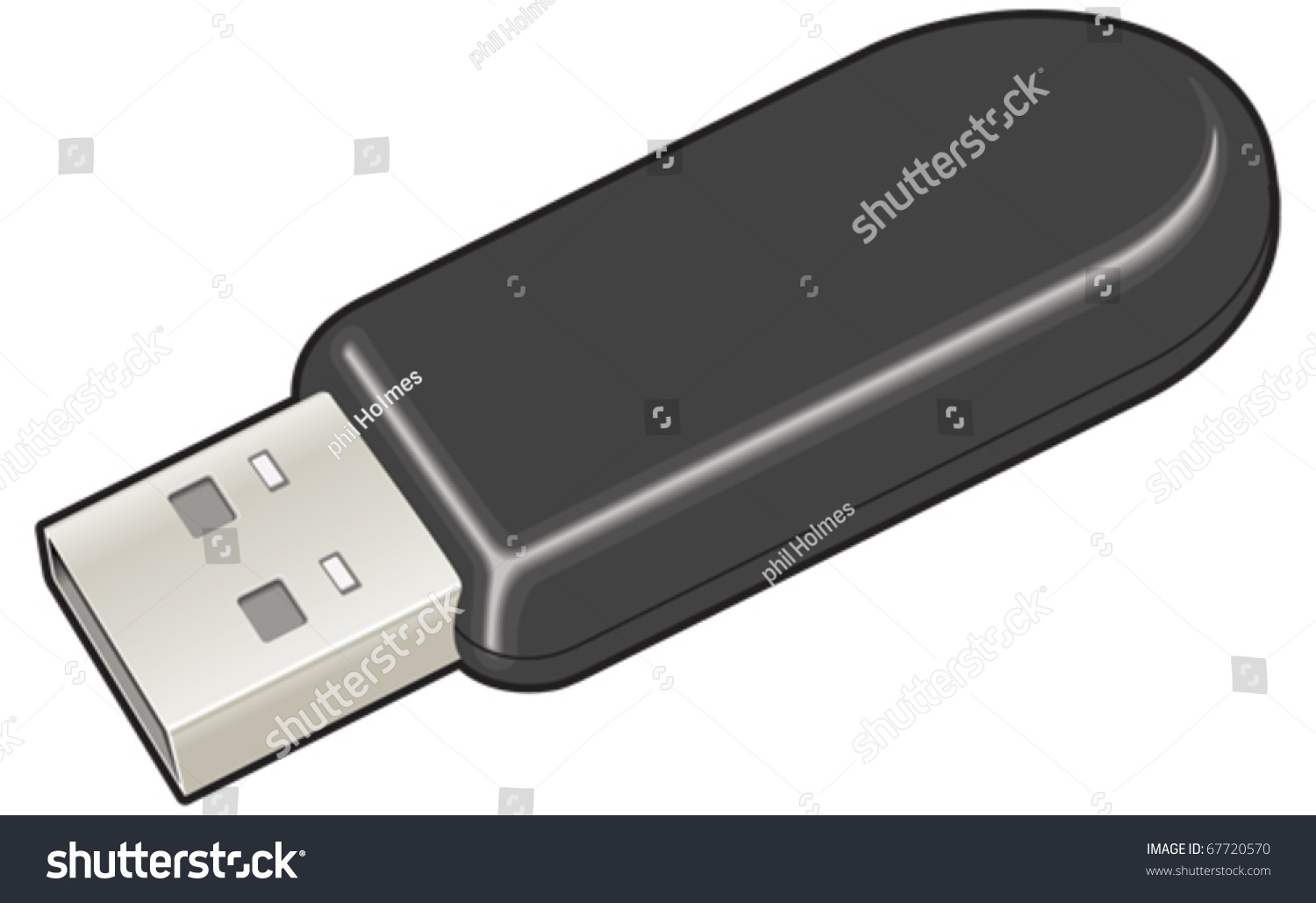 Usb Dongle Device Vector Illustration Stock Vector (Royalty Free) 67720570