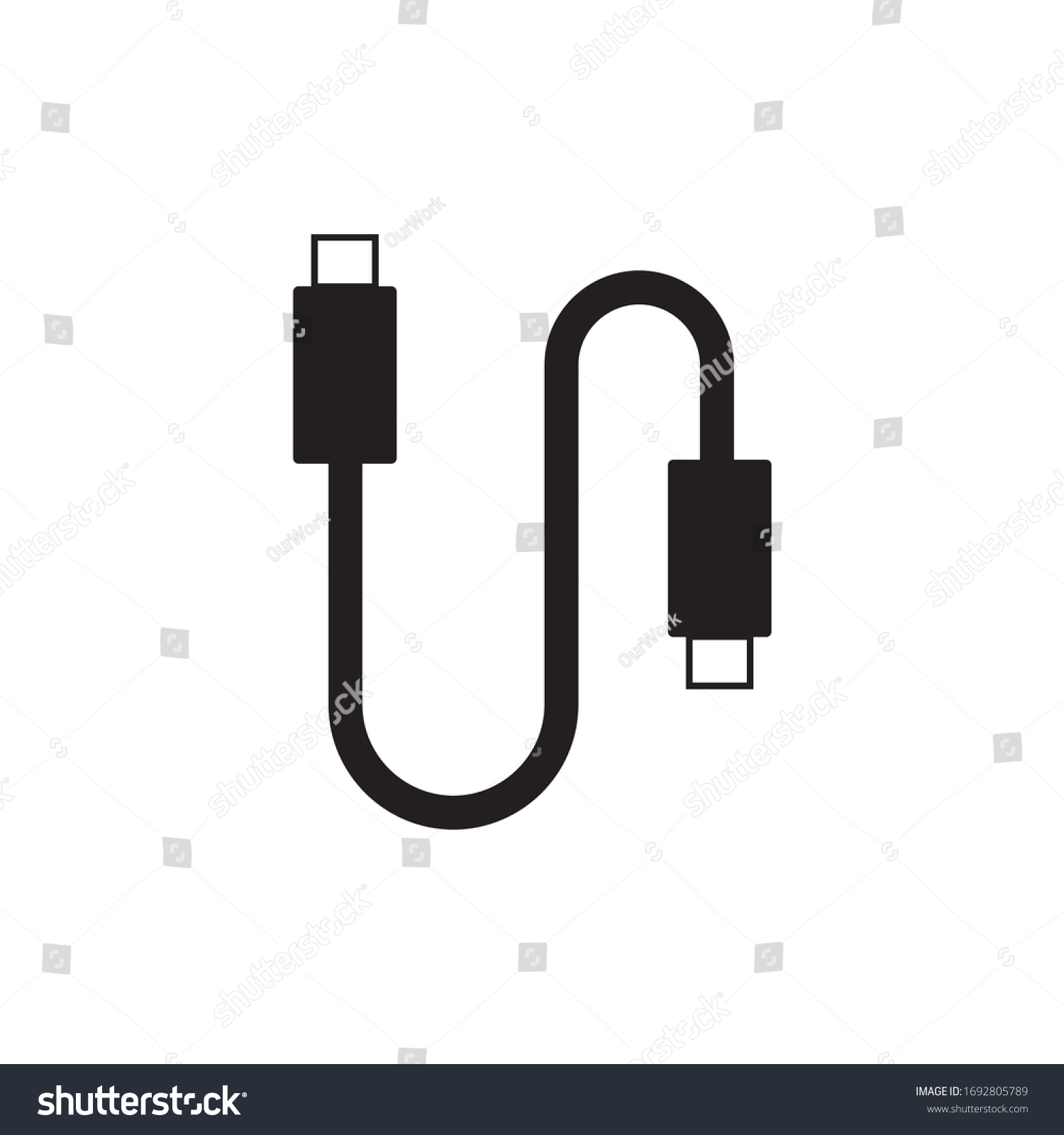 Usb Icon Portable Icon Vector Stock Vector (Royalty Free) 1692805789