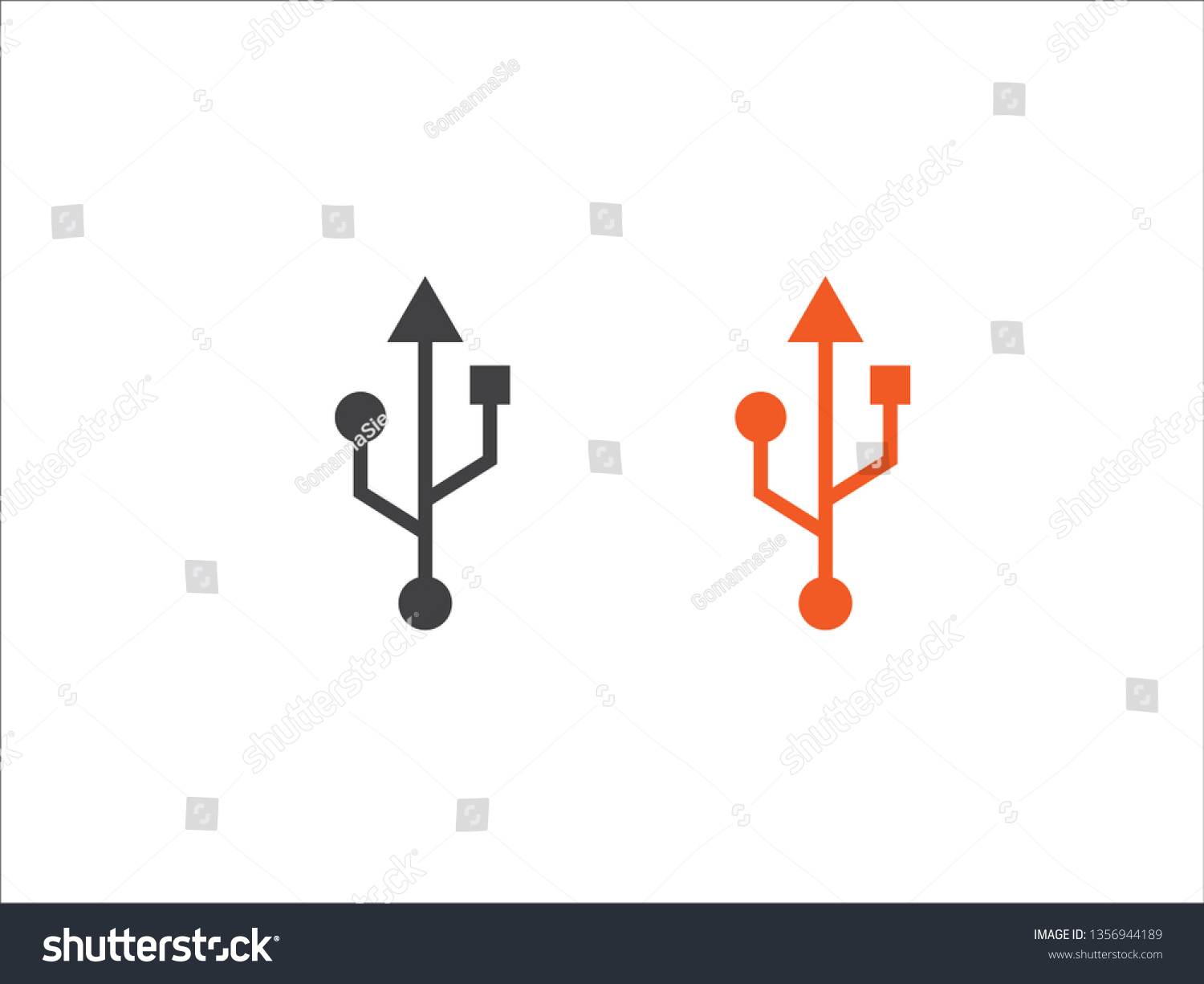 Usb Icon Vector Usb Symbols Vector Stock Vector (Royalty Free) 1356944189