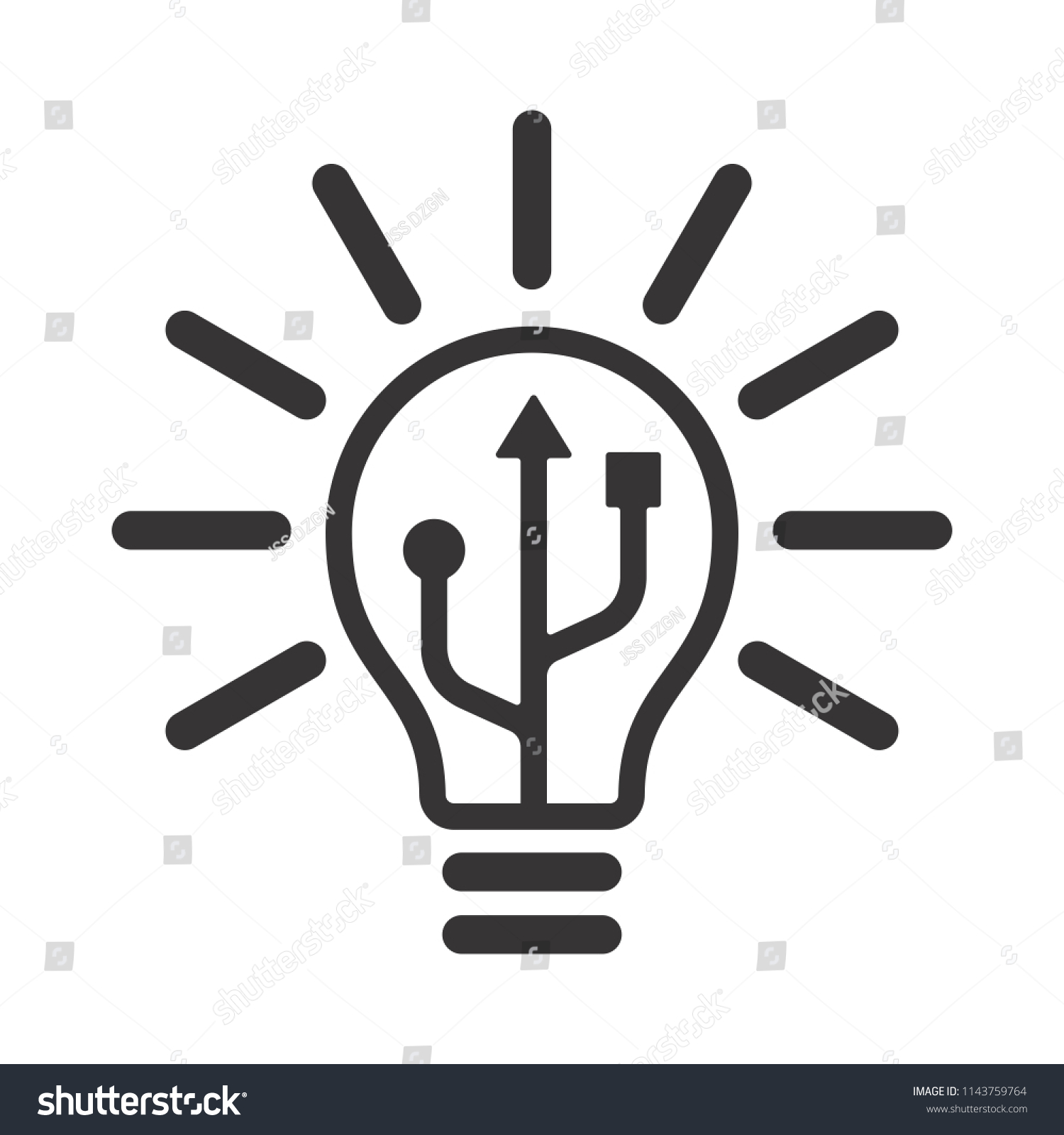 Usb Logo Connector Icon Network Symbol: vector de stock (libre de ...