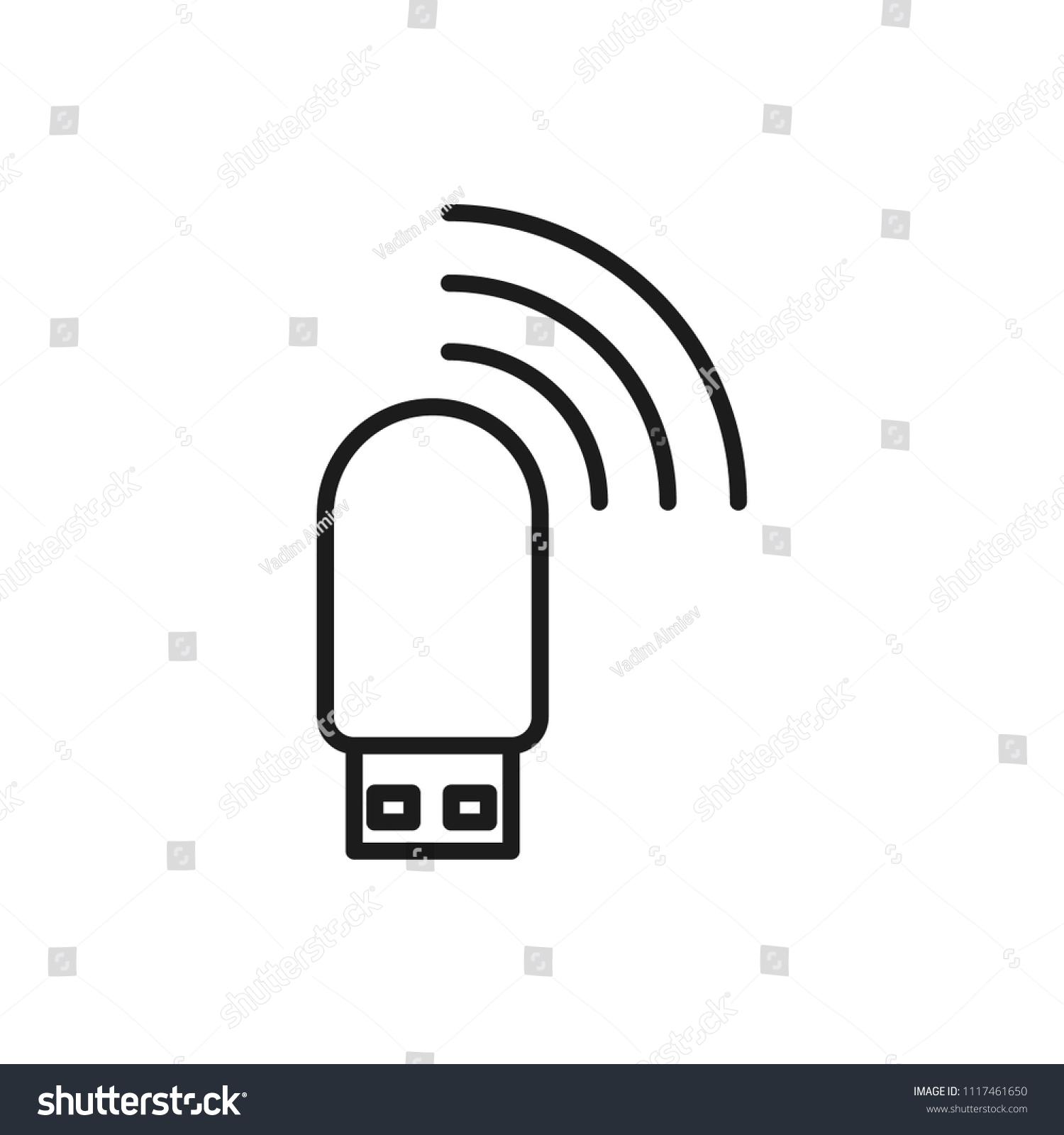 Usb Modem Vector Icon Stock Vector (Royalty Free) 1117461650