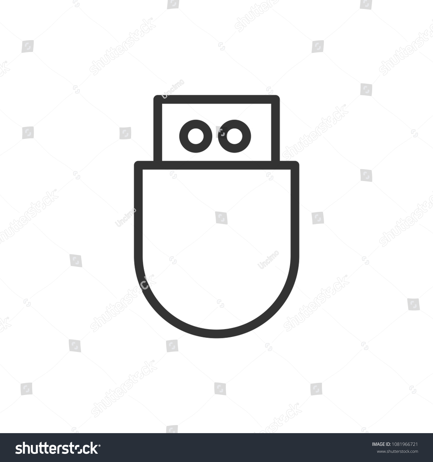 Usb Modern Simple Outline Vector Icon Stock Vector (Royalty Free ...