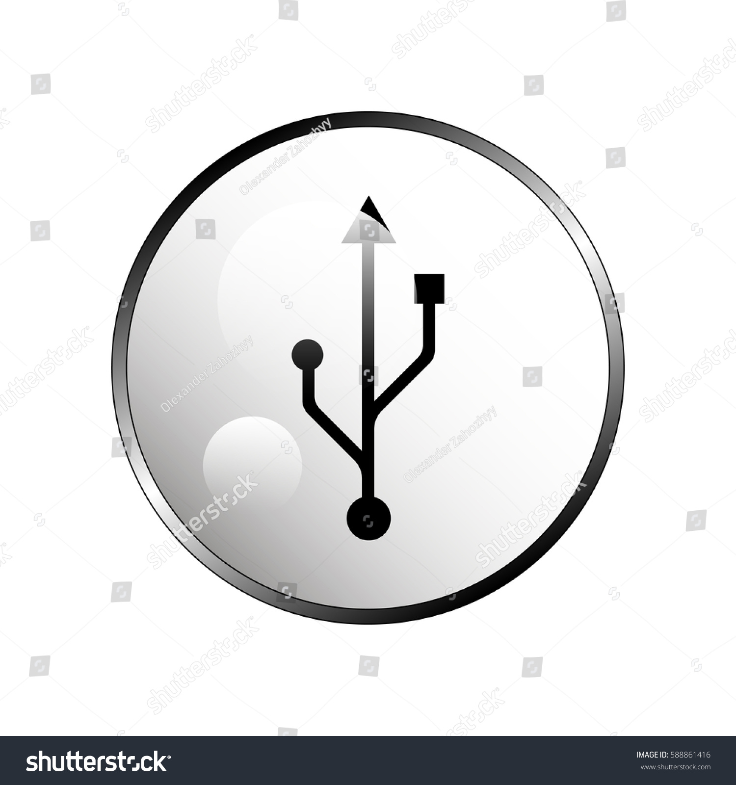 Usb Sign Stock Vector (Royalty Free) 588861416 | Shutterstock