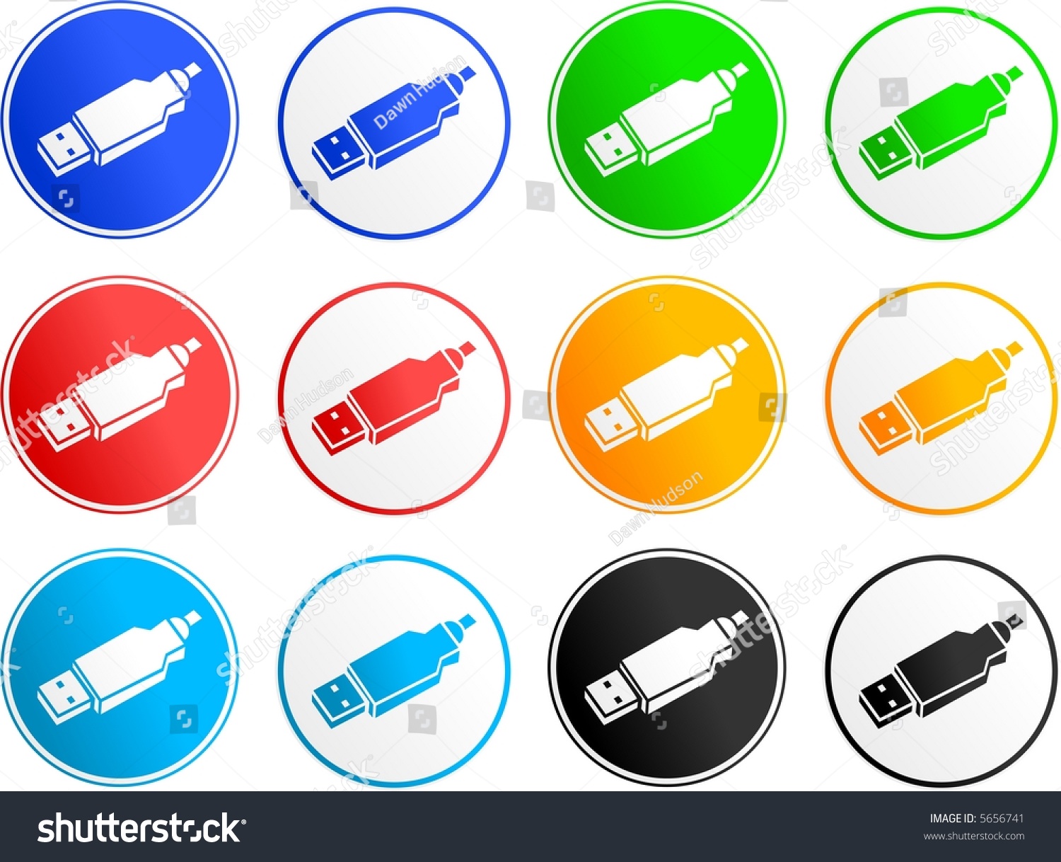 Usb Sign Icons Stock Vector (Royalty Free) 5656741