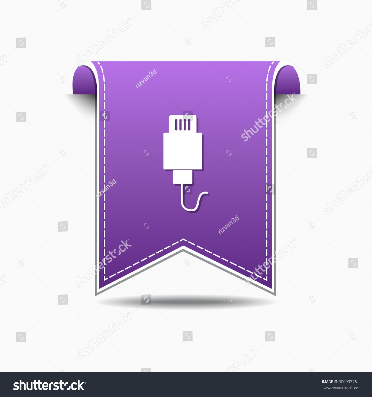 Usb Sign Violet Vector Icon Design Stock Vector (Royalty Free) 300993761