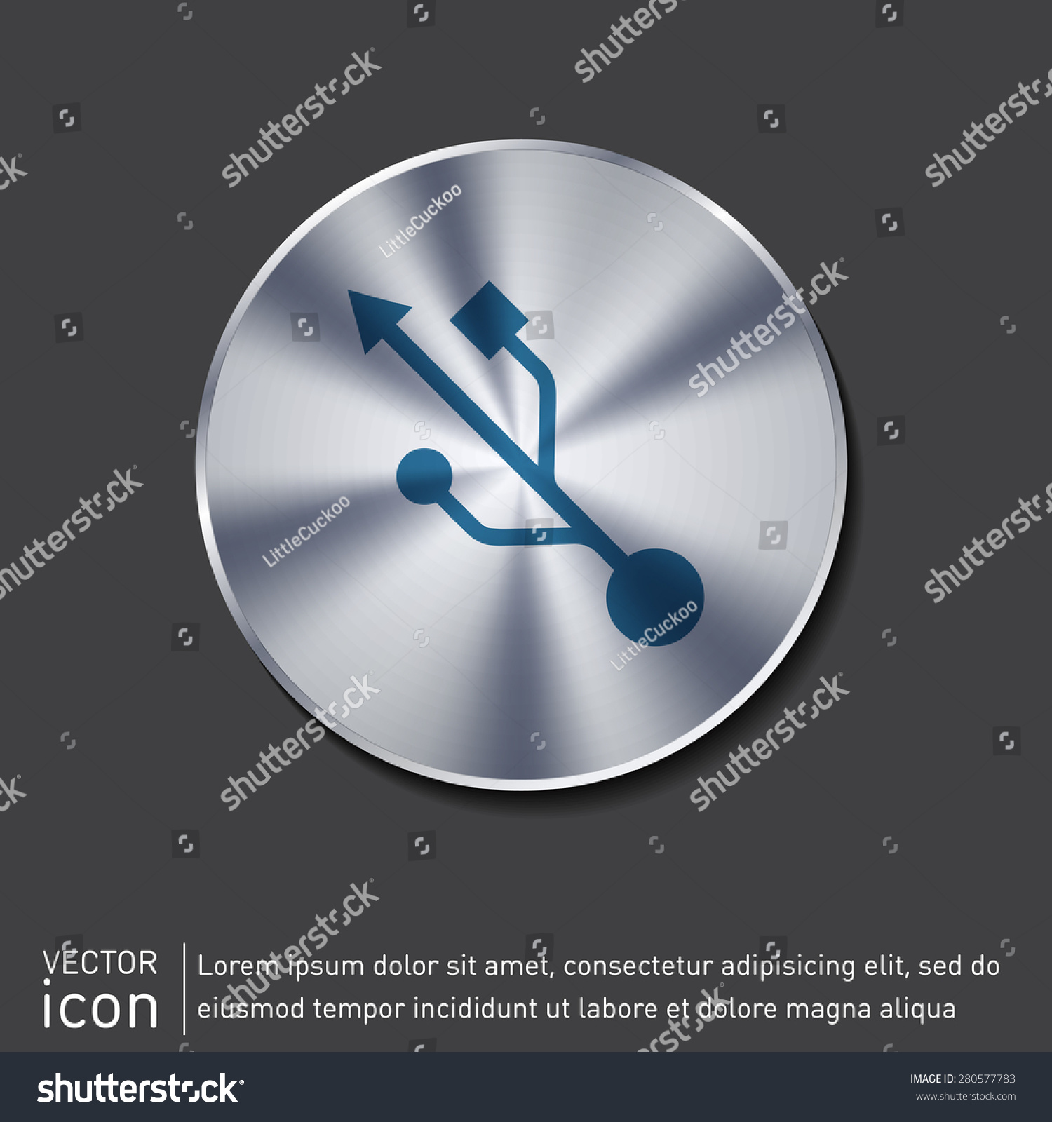 Vektor Stok Usb Symbol Vector Usb Icon Computer (Tanpa Royalti ...