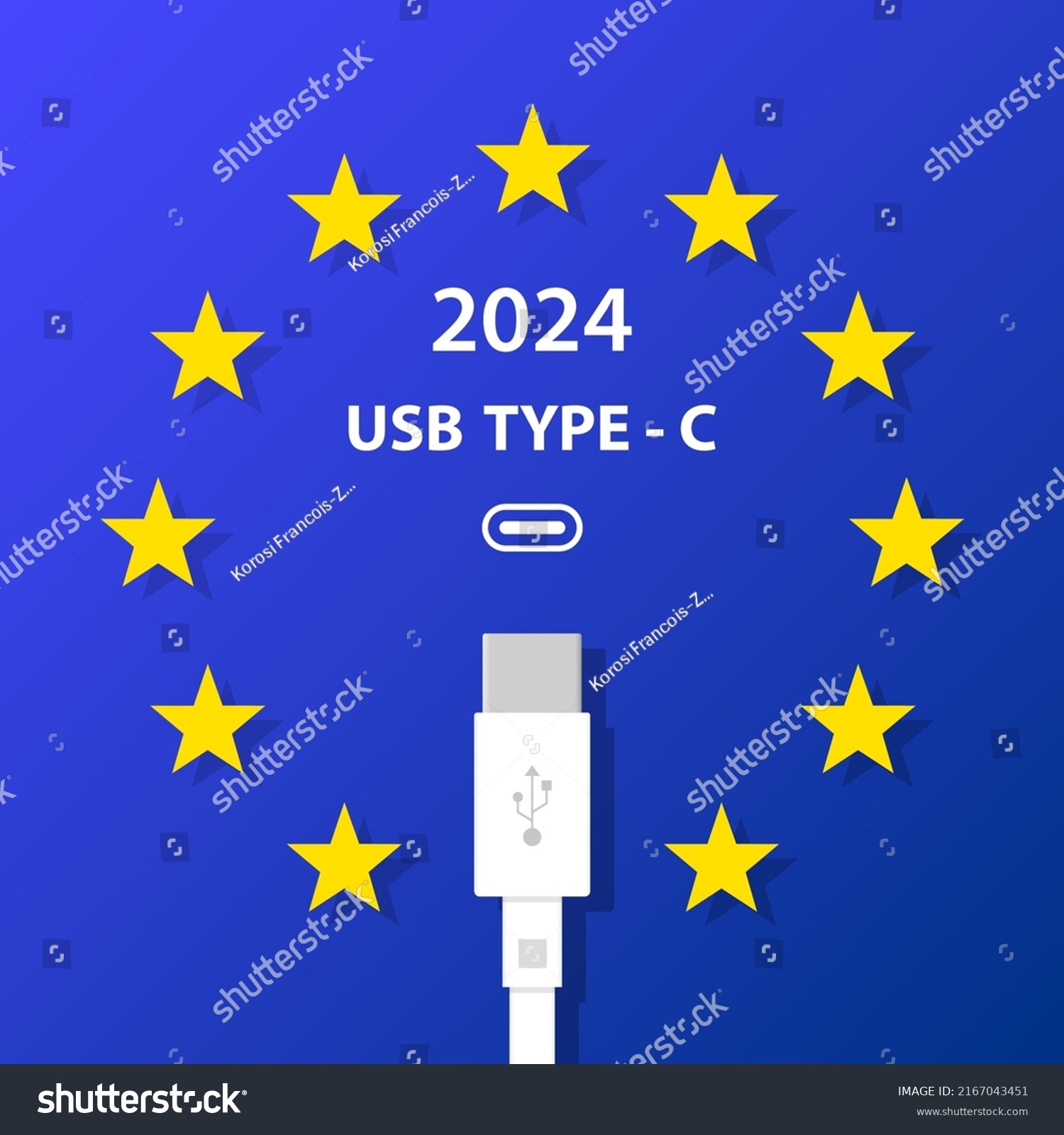 Usb Type C Icon Cable Universal Stock Vector (Royalty Free) 2167043451 ...