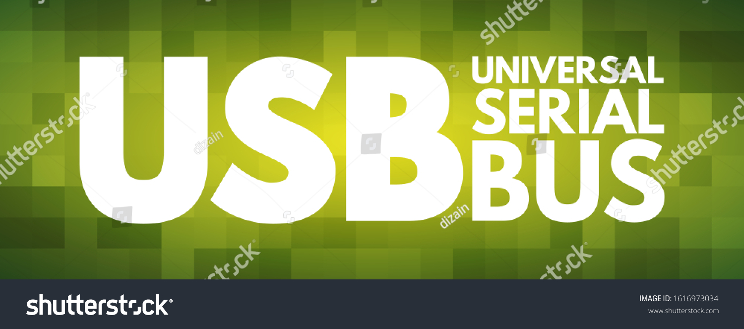 Usb Universal Serial Bus Acronym Technology Stock Vector (Royalty Free ...