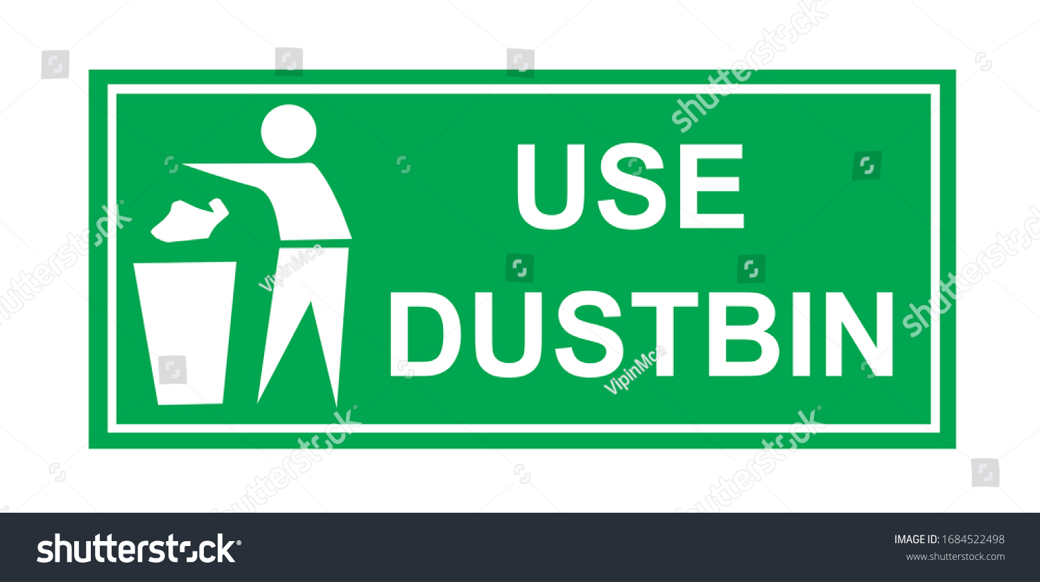 Use Dustbin Sign Vector Illustration Stock Vector (Royalty Free) 1684522498