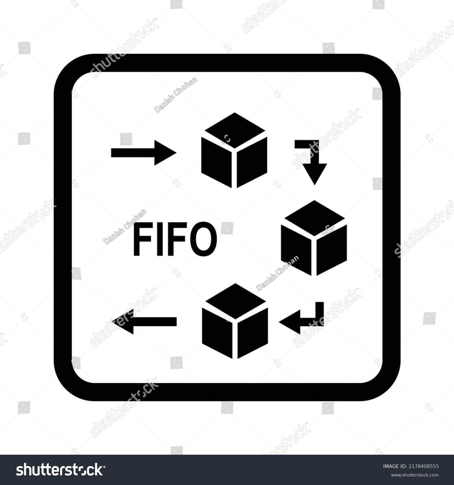 Utiliser le marquage du système FIFO : image vectorielle de stock ...