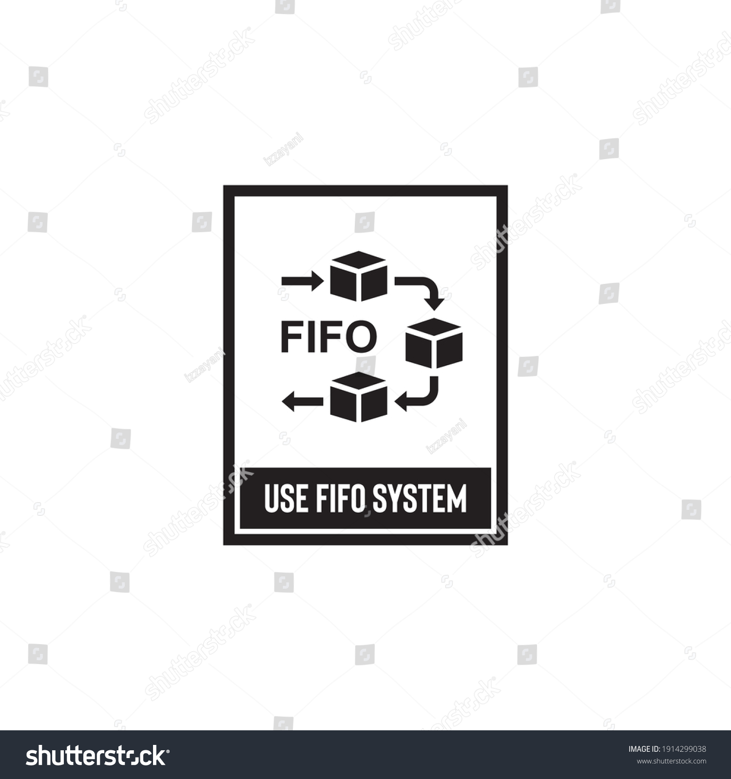 Use Fifo System Packaging Icon Symbol Stock Vector (Royalty Free ...