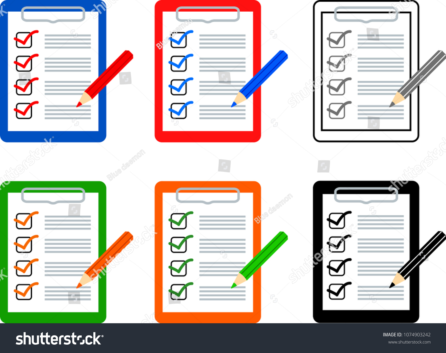 Useful Checklist Illustration Set Stock Vector (Royalty Free ...