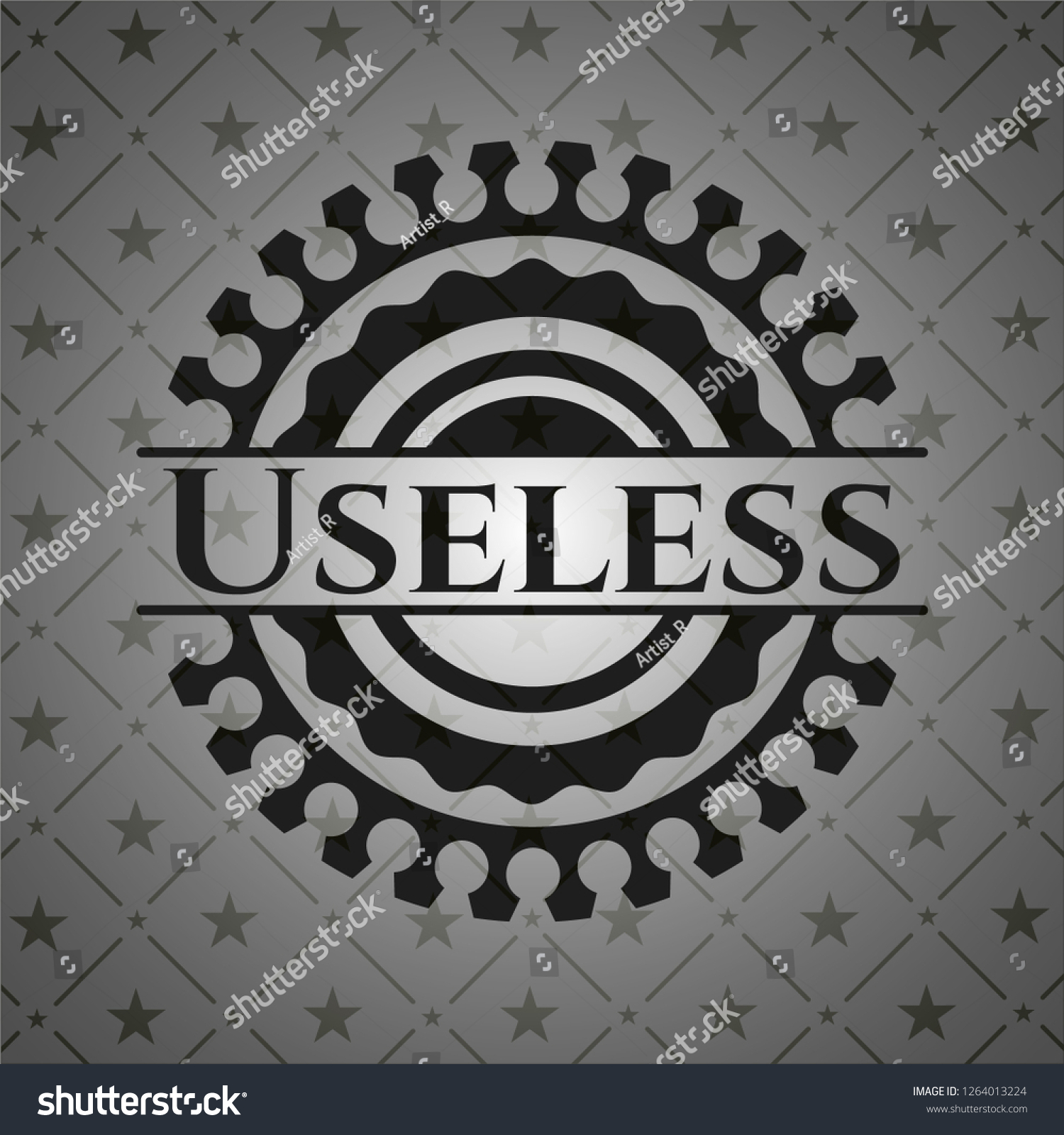 Useless Dark Icon Emblem Stock Vector (Royalty Free) 1264013224 ...