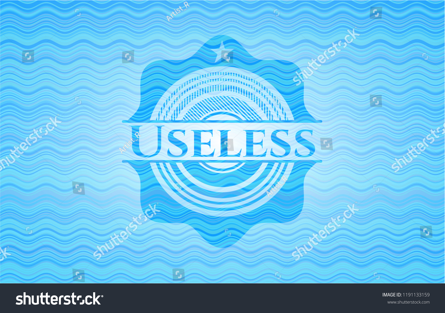 Useless Light Blue Water Emblem Background Stock Vector (Royalty Free ...