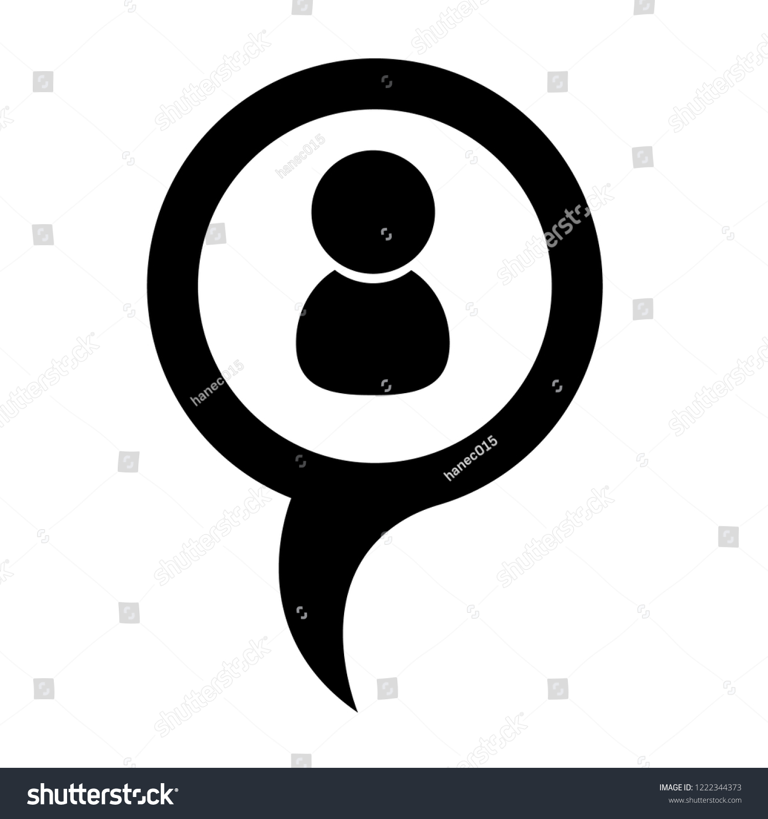 User Icon Map Pin Stock Vector (Royalty Free) 1222344373 | Shutterstock