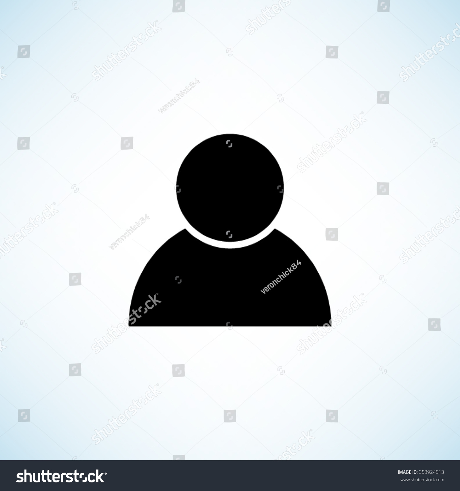 User Icon Black Vector Icon: vector de stock (libre de regalías ...