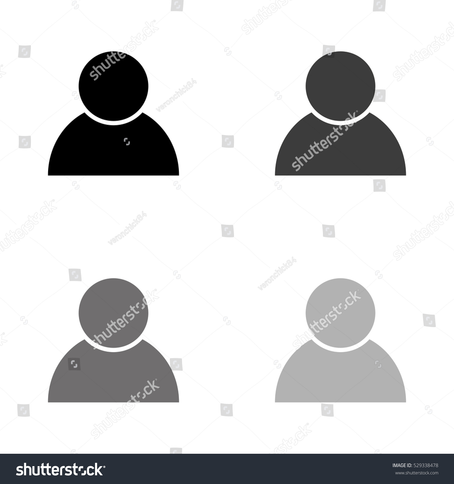 User Icon Black Vector Icon Stock Vector (Royalty Free) 529338478 ...