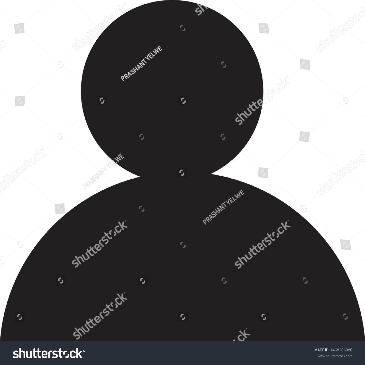 User Icon Black Vector Illustration Stock Vector (Royalty Free) 1468206380