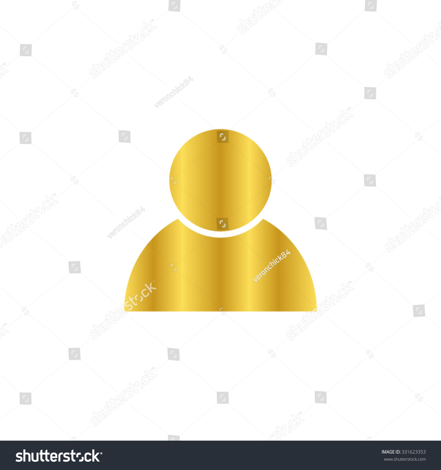 User Icon Gold Vector Icon Stock Vector (Royalty Free) 331623353 ...