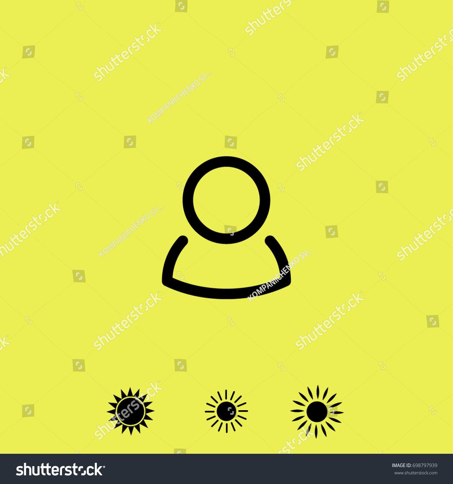 User Icon Man Vector Illustration Stock Vector (Royalty Free) 698797939 ...