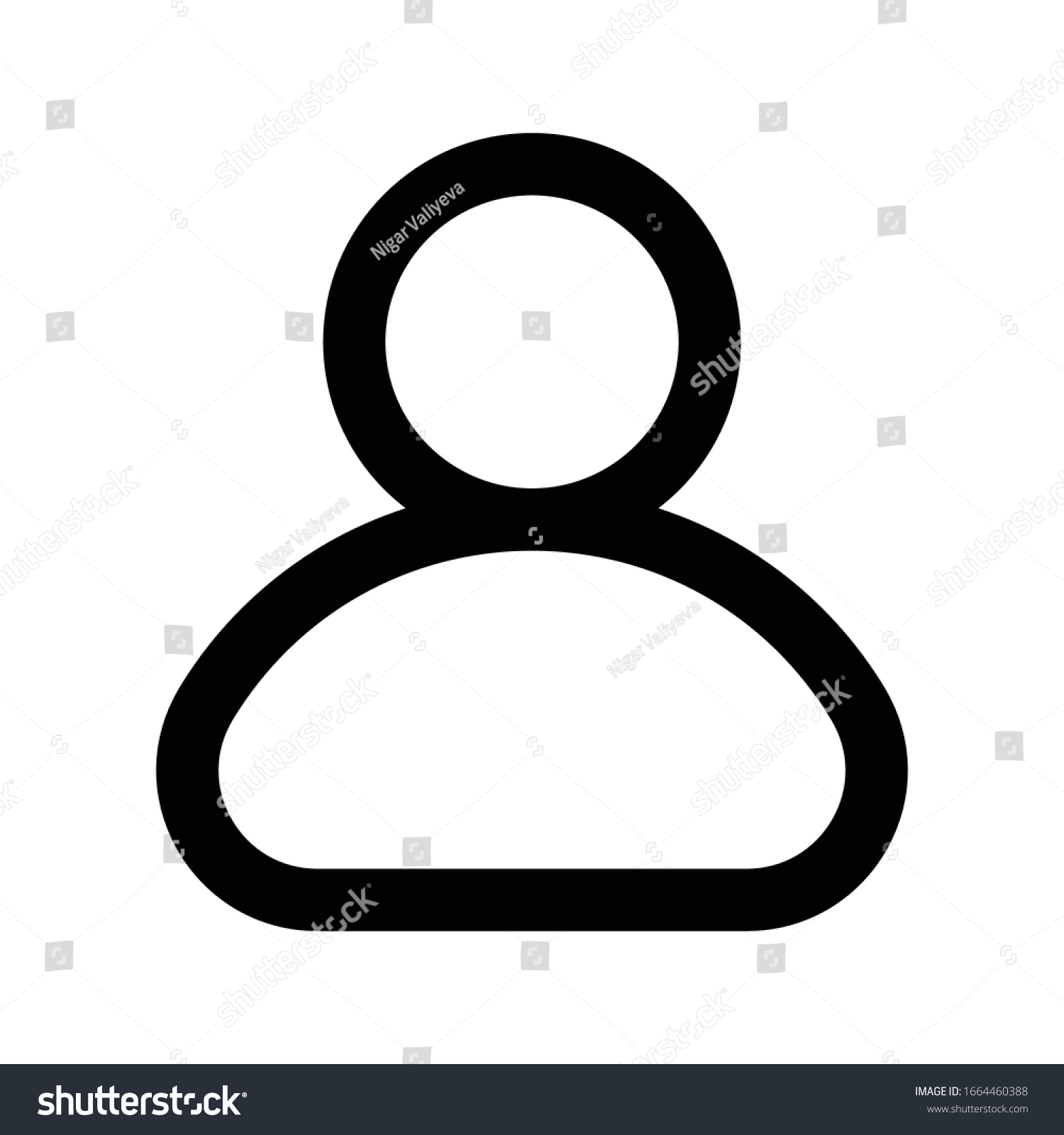 User Icon Outline Isolated Vector Illustration Stock Vector (Royalty ...