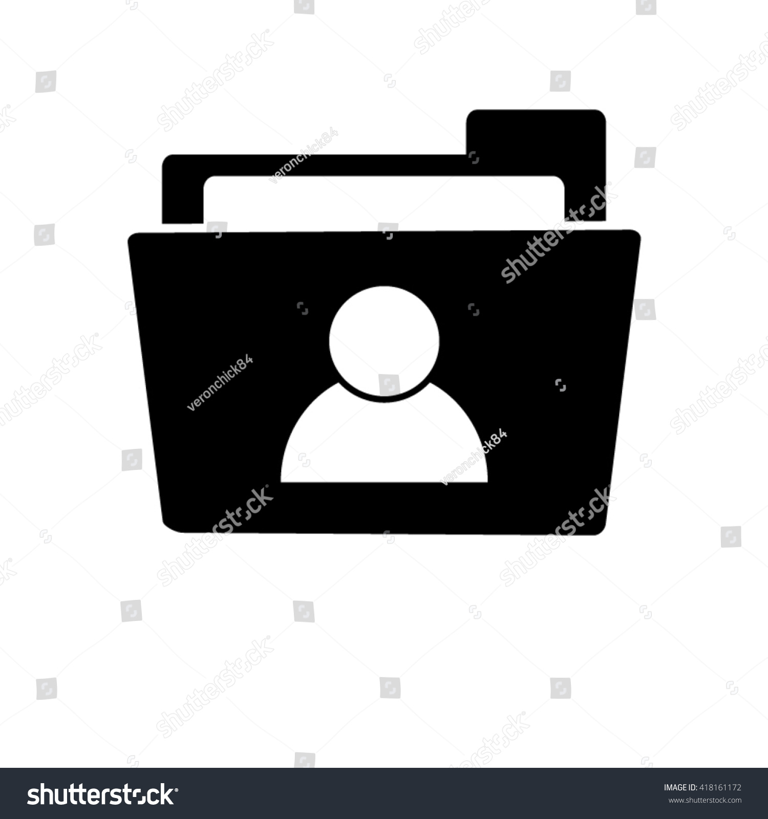 User Icon White Vector Icon Black Stock Vector (Royalty Free) 418161172 ...